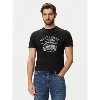 Guess T-Shirt M6YI44 K4230 Schwarz Slim Fit