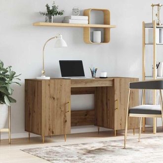 vidaXL Bureau ch&ecirc;ne artisanal 140 x 50 x 75 cm Bois ding&eacute;nierie vidaXL