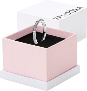 Pandora ME Struktur & Steine Ring aus Sterling Silber mit Zirkonia Steinen, Gr&ouml;&szlig;e: 58, 193322C01-58