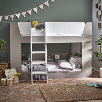Julian Bowen Etagenbett Parsec Taupe und Weiß