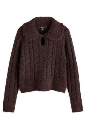 Next Strickpullover Pullover mit Zopfmuster und Wollanteil (1-tlg)