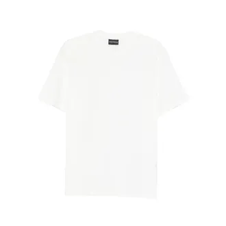Emporio Armani Jacquard Logo T-Shirt - White