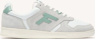 Faguo Baskets blanc et vert clair cuir - PALMER