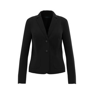 Marc Cain Blazer mit aufgesetzten Taschen und abgerundetem Saum - - Jackets - Damen - Schwarzk - L