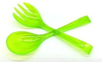 Kimmel Salatbesteck Servierl&ouml;ffel Salatgabel Salatl&ouml;ffel 2-teilig, Kunststoff, Gr&uuml;n-transparent, 21-000-2713