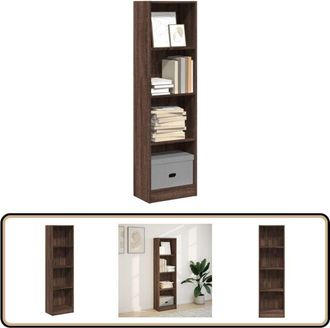vidaXL Vidaxl - Bücherregal Braun Eichen-Optik 40x24x143 cm Holzwerkstoff