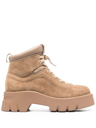 Gianvito Rossi bottines &agrave; lacets - Marron
