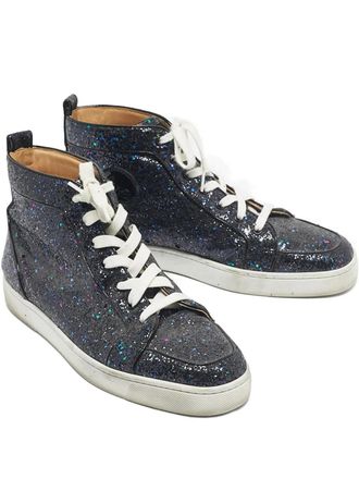 Christian Louboutin High-Top-Sneakers aus Leder - Schwarz