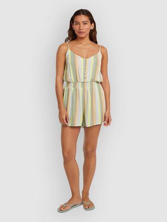 O'Neill Thin Strap Buttoned Romper Overall &agrave; motifs