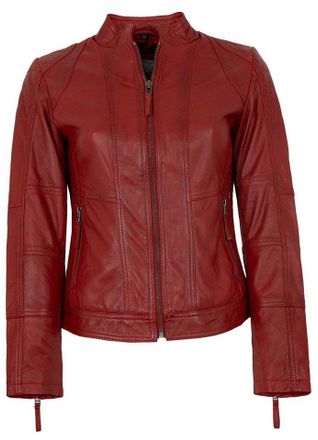 7eleven Lederjacke Vigni 7eleven - Damen Lederjacke Lammnappa rot