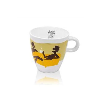 Senseo Douwe Egberts Design Tasse Kaffee Becher Kaffeetasse Gelb Porzellan 250 ml