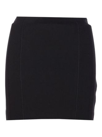 Patrizia Pepe minijupe à logo strassé - Noir