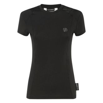 Plein Sport Femme, Tops, Noir, Taille: 40 FR T-Shirt Col Rond