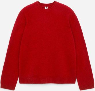 Arket Wollpullover Mit Rundhalsausschnitt -Rot