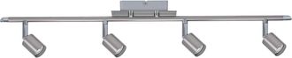 Paulmann 66709 Spotlight Georgia max 4x10W GU10 Nickel gebürstet 230V Metall 667.09 Deckenleuchte Lampe LED Deckenlampe Deckenstrahler