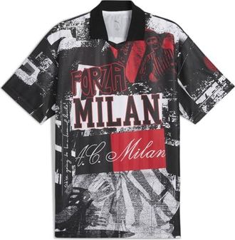 Puma A.C. Milan T- Shirt Ftblnrgy+ Retro, Adulto Maillot d&eacute;contract&eacute; &agrave; Manches Courtes, AC Milan Vintage, Produit Officiel, Unisexe, Rouge, XS Mixte
