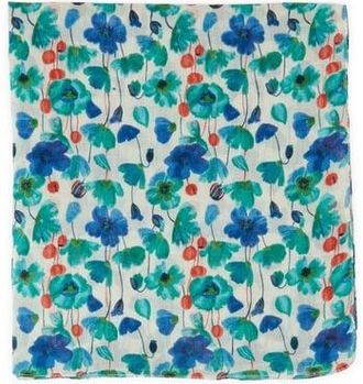 Au Printemps Paris Etole imprim&eacute; fleuri en coton