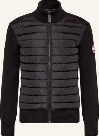 Canada Goose Strickjacke Hybrdige Im Materialmix schwarz