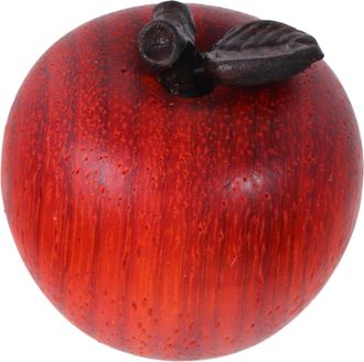 Pretyzoom Holzschnitzerei Kleiner Apfel Essenssch&uuml;rzen rote Sandelholzfr&uuml;chte Mini Apfel Dekoration Tischdeko Apfel gef&auml;lschte leckere &Auml;pfel Obstdekoration f&uuml;r 