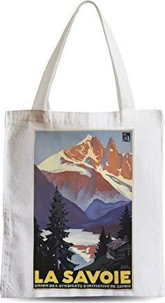 Fabulous Grand Sac Shopping Plage Etudiant La Savoie Montagne France Affiche Poster Vintage Voyage Art Deco 30s
