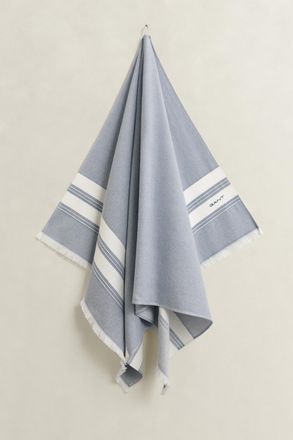 GANT Wohnaccessoires Gestreiftes Hammam Strandtuch (100x180) FADED DENIM