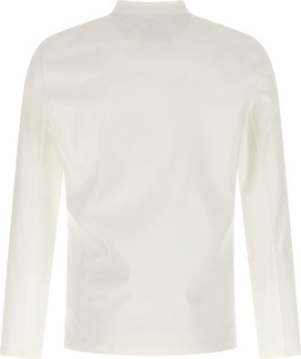 Brunello Cucinelli Cotton Jersey Chimney Neck Shirt - White