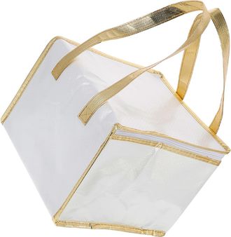 Vosarea Isolierte Picknicktasche 12 Zoll (37x37x21 Cm) aus Aluminiumfolie mit Rei&szlig;verschluss Kuchenverpackungsbeutel und Lebensmittelaufbewahrungstasche f&uuml;r W