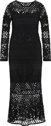Pinko Pinko, Femme, Robes, Noir, Taille: 40 FR Ensemble Robe Longue en Tricot Crochet&eacute;