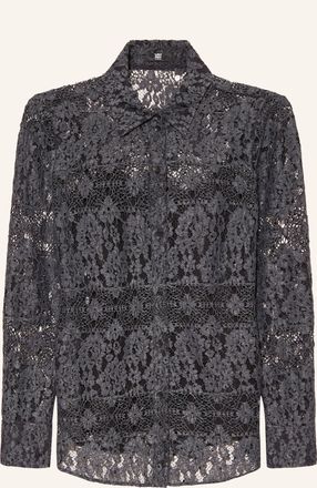 Riani Riani Spitzenbluse Mit Abnehmbarer Schluppe grau