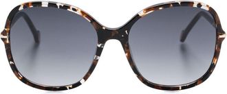 Carolina Herrera Sonnenbrille in Schildpattoptik - Schwarz