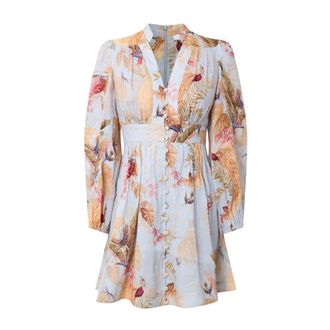 Zimmermann Ascension Plunge Mini Dress - - Dresses - Damen - Mehrfarbig - M