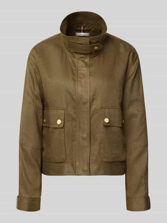 Tommy Hilfiger Relaxed Fit Utility-Jacke aus reinem Leinen