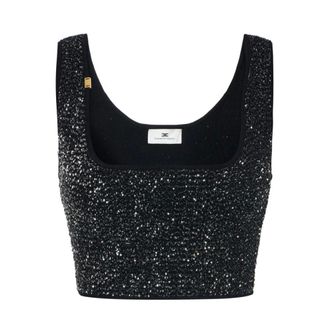 Elisabetta Franchi Damen, Oberteile, Schwarzk, XLGr&ouml;&szlig;e