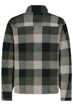 Sublevel Fleecejacke Herren Karierte Fleecejacke Stehkragen, Brusttasche, Karomuster