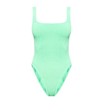 Hunza G Square Neck Swim 0-Lime - - Swimwear - Damen - Gr&uuml;n - ONE SIZE