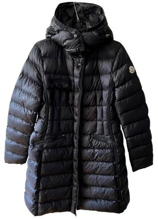 Moncler Black Hermine Hooded Puffer Jacket Size L