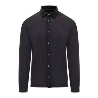 FILIPPO DE LAURENTIIS Homme, Pulls, Bleu, Taille: M Chemise Tricot Boutonn&eacute;e