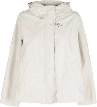 Fay Femme, Vestes, Beige, Taille: 40 FR Parka court &agrave; capuche