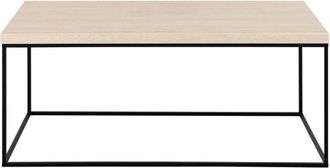 DRAWER Drawer - Table basse en effet travertin et métal 110x50cm - Beige - Mixo