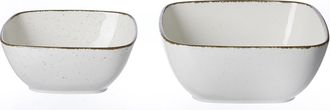 Ritzenhoff & Breker Servierschalen-Set Casa, 2-teilig, 18x18 cm und 22x22 cm, Creme