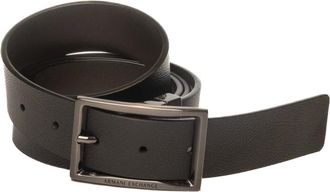A|X Armani Exchange Ceinture en cuir synth&eacute;tique avec boucle rectangulaire - Homme - Accessoires - Noir - Taille: ONE Size
