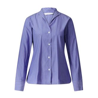 Caliban Chemisier ray&eacute; - Femme - Blouses et Chemises - Bleu - Taille: 44 FR