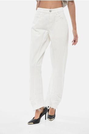 Jil Sander Straight-Leg Jeans In Light Wash With Frayed Hem 20cm Jil Sander