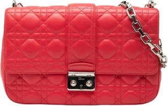 Dior Sac bandouli&egrave;re matelass&eacute; Pre-owned - Femme - Pre-owned - Rouge - Taille: ONE Size