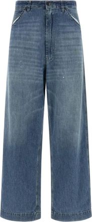 Maison Margiela Femme, Jeans, Bleu, Taille: 36 FR Jean &agrave; jambe large