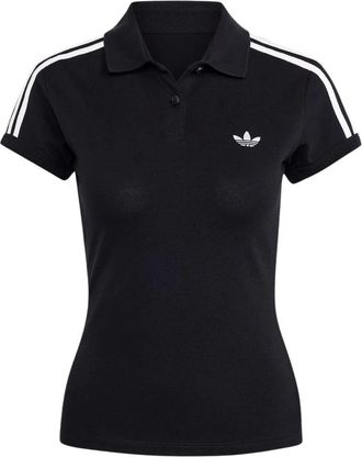 adidas Femme, Tops, Noir, Taille: 38 FR Polo 3-Stripes