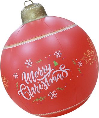 Artibetter Aufblasbare Gro&szlig;e Weihnachtskugel Rot aus Robustem Material f&uuml;r Innen und Au&szlig;en Weihnachtsdekoration Gartendeko Weihnachten