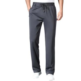 Generic Pantalon formel &agrave; taille &eacute;lastique pour homme - Pantalon de rugby intelligent - Jambe droite - Pantalon chino d&eacute;contract&eacute; extensible avec poches - Pan