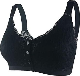 Generic Soutien-gorge sexy en dentelle sur le devant pour femme, sans jantes, grande taille, 2026, Noir, L
