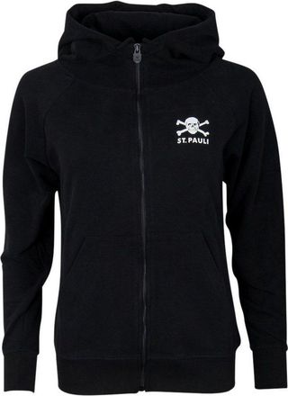 FC St. Pauli Kapuzenfleecejacke Basic Totenkopf Klein (Schwarz) tailliert